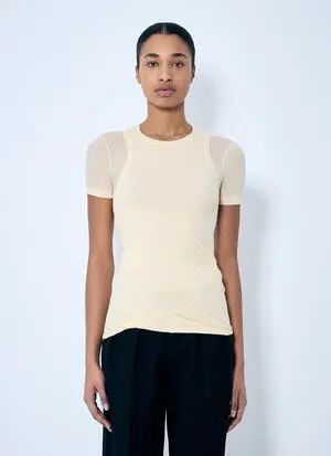 JIL SANDER Layered T-shirt - Cream