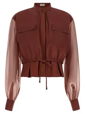 Brunello Cucinelli Silk Sleeves Blouse
