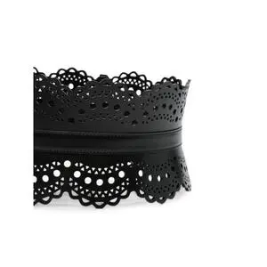 Alaïa Leather Laser-cut Belt - Black