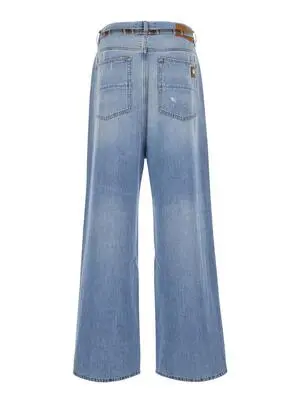 Amiri Denim Jeans With Ripped Details - Multicolor