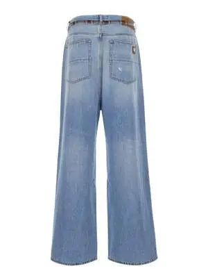 Amiri Denim Jeans With Ripped Details - Multicolor