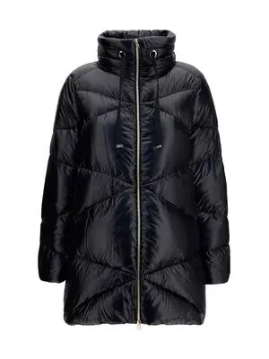 Herno Quilted Drawstring Down Jacket - Black