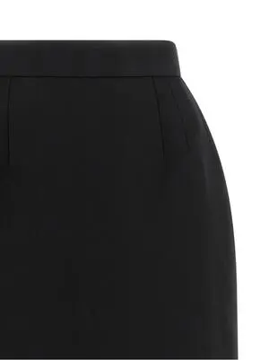 Versace Grain De Poudre Wool Skirt