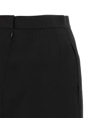 Versace Grain De Poudre Wool Skirt