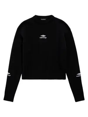 Balenciaga Wool Knitted Ski Crewneck - Black