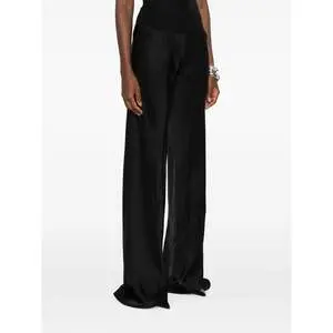 Rick Owens Panelled Satin Palazzo Pants - Black