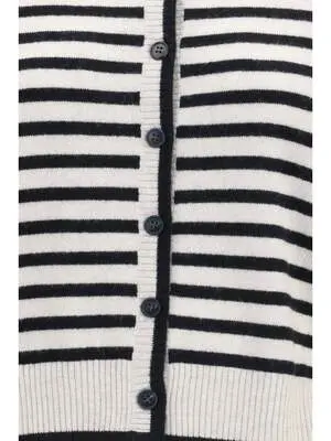 LISA YANG Marit Striped Cardigan