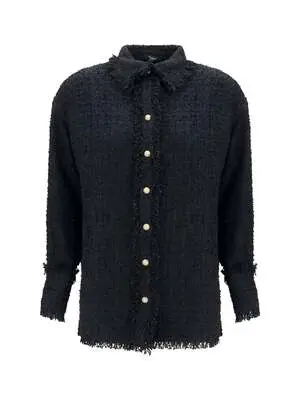 Balmain Tweed Shirt - Black