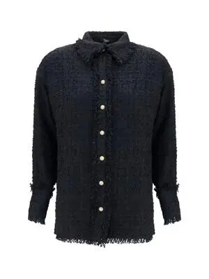 Balmain Tweed Shirt - Black