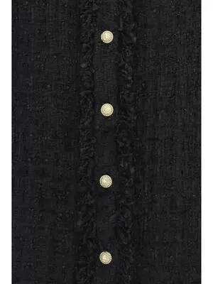 Balmain Tweed Shirt - Black