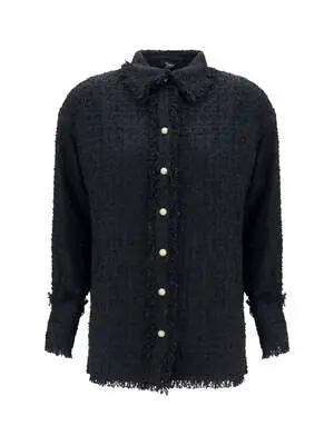 Balmain Tweed Shirt - Black