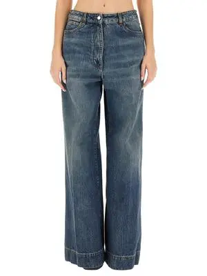 Etro Jeans With Embroidered Pegasus - Blue