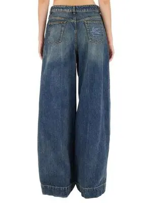 Etro Jeans With Embroidered Pegasus