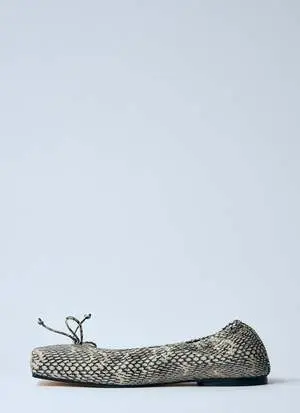 Jacquemus Textured Leather Flats - Cream