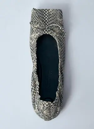 Jacquemus Textured Leather Flats - Cream