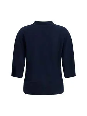 LISA YANG Cashmere Polo Sweater - Blue