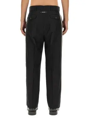 Palm Angels Regular Fit Trousers With Logo Band