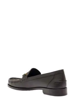 Fendi O'lock Jacquard And Leather Loafer