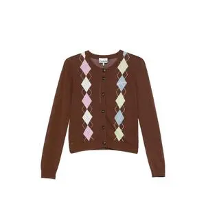GANNI Knitwear Cardigans - Brown
