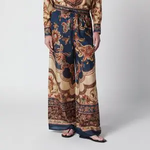 Zimmermann Aster Navy Jacobean Trousers - Multicolor