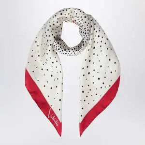 Valentino Garavani Little Stars Starry Silk Scarf - White