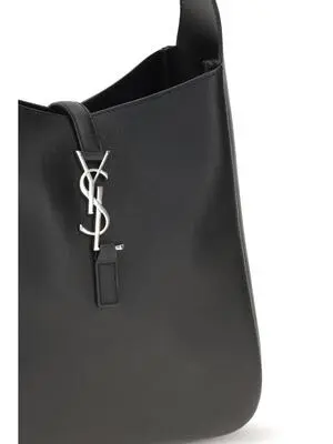 Saint Laurent Le 5 À 7 Leather Shoulder Bag - Black