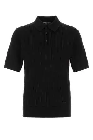 Dolce & Gabbana Cotton Polo Shirt - Black