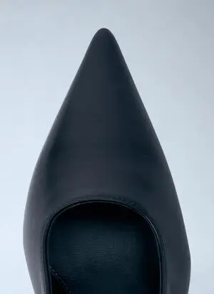 TOTEME Classic Leather Slingback Heels - Black