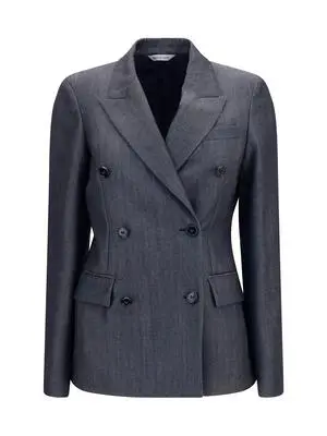 Balenciaga Double-breasted Wool Blazer - Gray