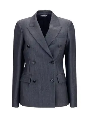 Balenciaga Double-breasted Wool Blazer - Gray