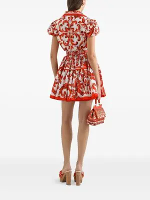 Dolce & Gabbana Maiolica Print Cotton Shirt - Multicolor
