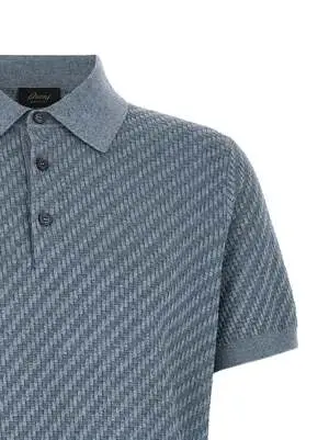 Brioni Trama' Weaving Polo