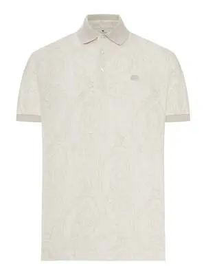 Etro Cotton Polo Shirt With Arnica Pattern