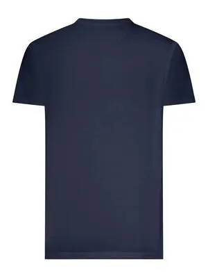 Fendi Cotton T-shirt With Front Logo - Blue