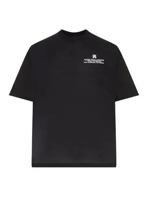 Amiri Cotton T-shirt With Logo - Black