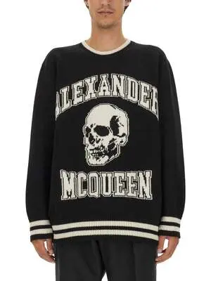 Alexander McQueen Varsity Sweater - Black