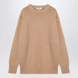 Chloé Nude Cashmere And Cotton Oversize Jumper - Cream