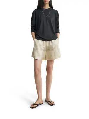 TOTEME Monogram Silk Shorts