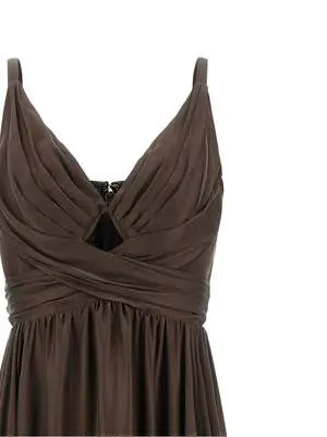 Zimmermann Silk Cut-out Long Dress - Brown