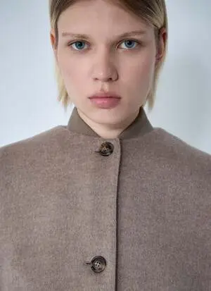 Max Mara Cashmere Logo Motif Poncho - Cream