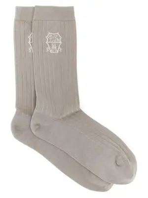 Brunello Cucinelli Socks Coat Of Arms Of Solomeo - Gray
