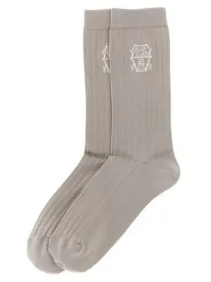 Brunello Cucinelli Socks Coat Of Arms Of Solomeo - Gray
