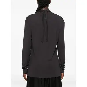 LEMAIRE Long Sleeve Jersey Top - Gray
