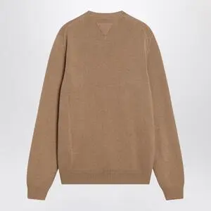 Prada Camel-coloured Cardigan In Cashmere
