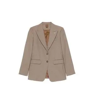 Max Mara Neutrals Jackets Fitted Jackets - Cream