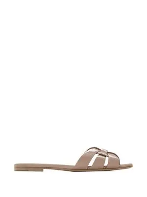 Saint Laurent Tribute Nu Pieds Leather Flat Sandals - Multicolor