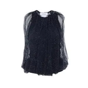 Sportmax Nodo Mesh Top With Crystals - Black