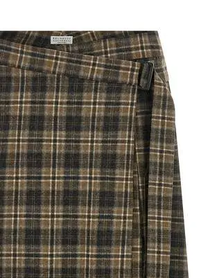 Brunello Cucinelli Tartan Skirt