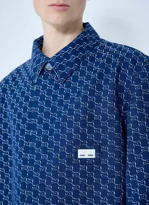 Gucci Cotton Jacquard Jacket With Gg Shadow