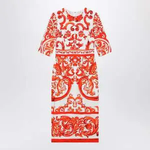 Dolce & Gabbana Silk Charmeuse Dress - Orange